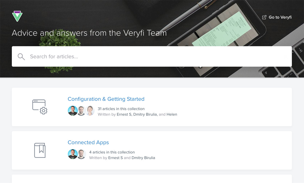 Business Card OCR API » Veryfi